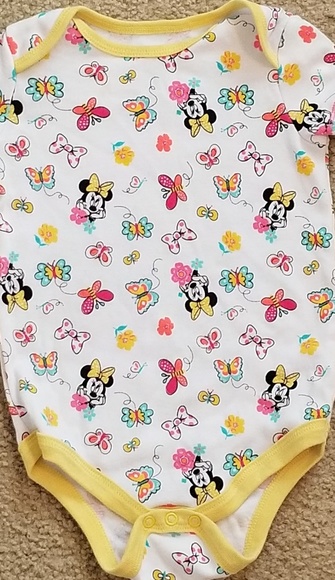 Disney | One Pieces | Disney Baby Girl Minnie Mouse Bodysuit Sz 8m ...